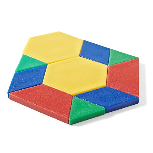 hand2mind Plastic Pattern Blocks for Kids, Shapes for Kindergarten ...