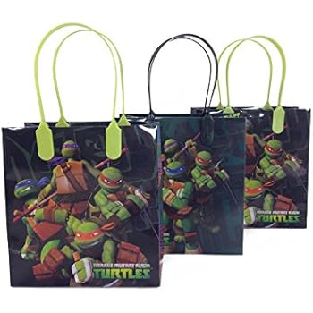 Amazon.com: Ninja Turtles Party Favor Goodie Small Gift Bags 12: Office ...