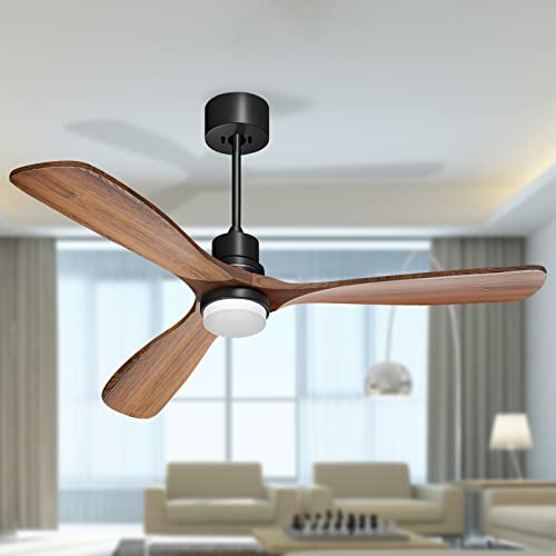 Obabala 60 '' Ceiling Fan with Light Remote Control Modern 3 Wood Blade ...