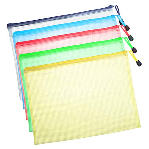 Jyongmer 20 Pack Mesh Zipper File Bags, A4 Size Zip Document Holder, 5 ...