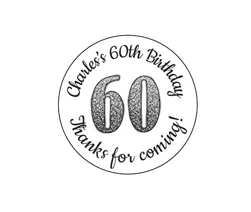 Amazon.com: Silver 60th Birthday Stickers - Set of 20: Handmade