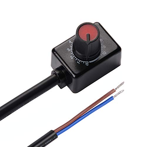 DC 0-10V Knob Dimmer Mini Controller Rotary Switch ON/Off PWM Dimming ...