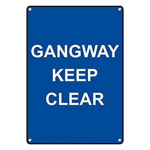Amazon.com: Weatherproof Plastic Vertical Gangway Keep Clear Sign with ...