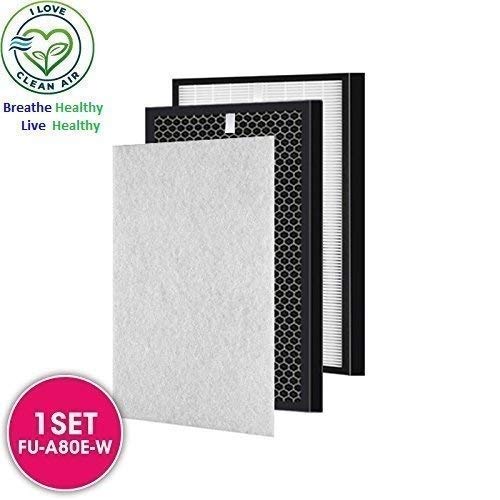 ILoveCleanAir Replacement Filter Set Compatible For Sharp FU-A80E-W (2 ...