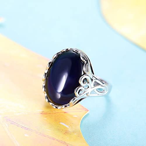 Mood Ring Sterling Silver Color Changing Ring - Silver Mood Rings Gift ...