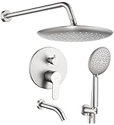 HomGoo Shower System with Tub Spout, Tub Shower Faucet Set with High ...
