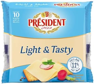 President Cheddar Cheese Slices Light And Tasty 200 g price in Saudi ...