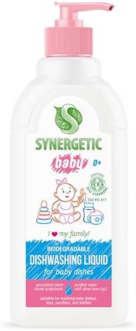 S SYNERGETIC Liquid Soap for Baby Bottle and Dish, Hypoallergenic ...