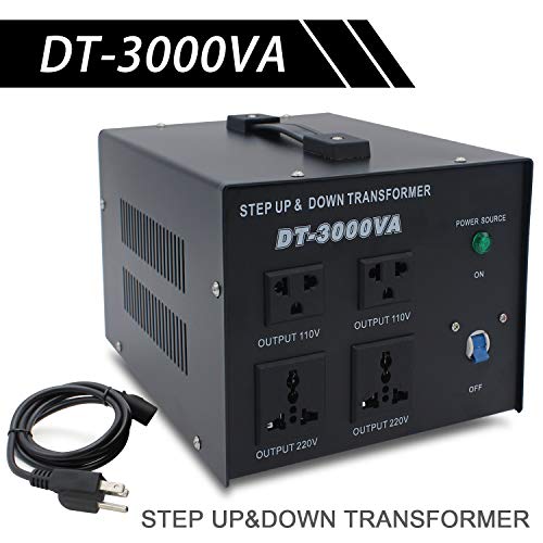 LVYUAN Voltage Transformer Converter 3000 Watt Step Up/Down Convert from 110-120 Volt to 220-240 ...