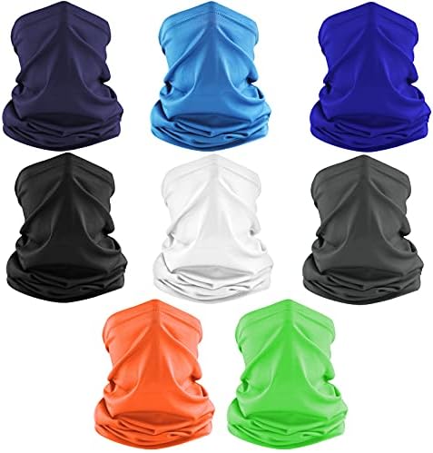 Dapaser 8 Pack Neck Gaiter Balaclava Gator Face Mask UV Protection ...