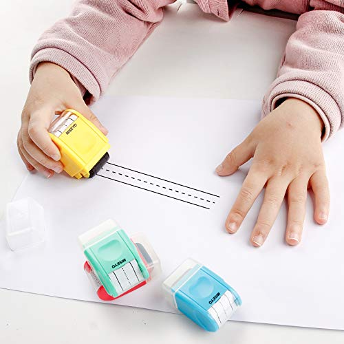 Miseyo Dashed Handwriting Lines Practice Roller Stamp Self Inking Line Miseyo Dashed Handwriting Lines Practice Roller Stamp Self Inking Line