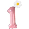 Amazon.com: 40 inch Pink Number 1 Balloons , Giant Large Aluminum Foil ...