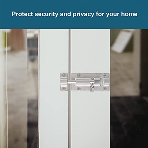 INBOF 2 Pack Barrel Bolt Latch, Upgraded 3 Inches Slide Latch Lock ...