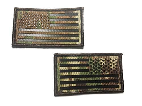 (SET OF 2) GEN III THE MIL-SPEC INFRARED MULTICAM (OCP) IR FLAG PATCH ...