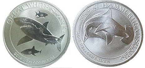 Australia Shark Silver Coin Set - 2014 1/2 oz Silver Great White Shark ...