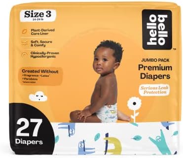 Hello Bello Jumbo Diaper, Sleepy Sloth, Gn, Size 3, 27 Count price in ...