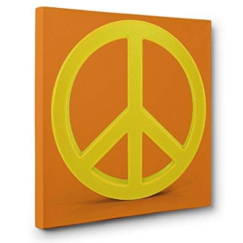 Amazon.com: Yellow Peace Sign CANVAS Wall Art Home Décor: Handmade