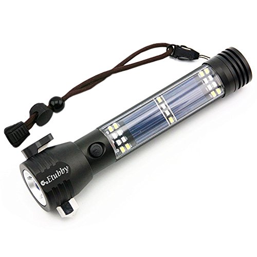 Etubby All-in-one Solar Flashlight, Car Emergency LED Flashlight Solar ...