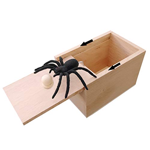 Rtudan Spider Prank Box,Handmade Wooden Practical Joke Boxes,Prank ...