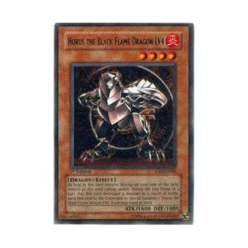 Amazon.com: Yu-Gi-Oh! - Horus the Black Flame Dragon LV4 (SOD-EN006 ...