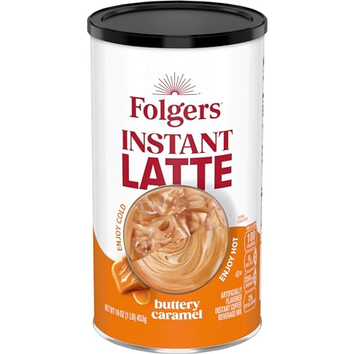 Folgers Buttery Caramel Flavored Instant Latte, 16 Ounce for sale ...