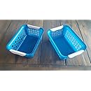 Amazon.com: Medium Blue Stacking Storage Baskets - 10.75 Inches - Set ...