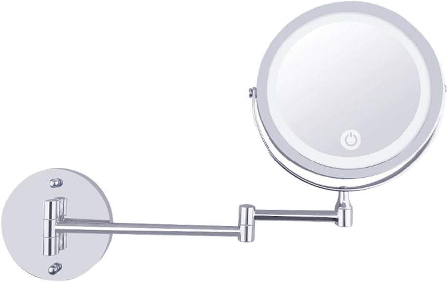 Relaxbx Bathroom Shaving Mirror Wall Mounted, LED Illuminated Makeup ...