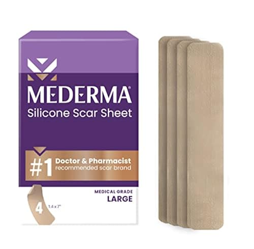 Mederma Large Medical Grade Silicone Scar Sheets; Improves The ...