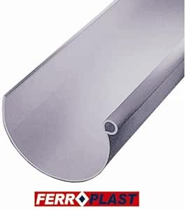 Ferroplast - Canalon pvc gris 4m. 33 - 207013: Amazon.es: Hogar