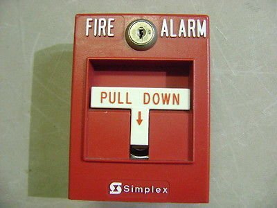 Simplex Fire Alarm Red Addressable Manual Lever Pull Station 2099-9795 ...