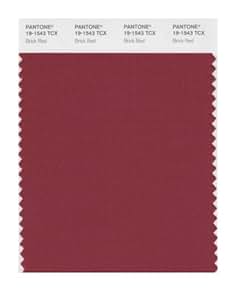 PANTONE Smart 19-1543X Color Swatch Card, Brick Red - House Paint ...