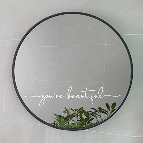 Amazon.com: You're Beautiful Decal, Slogan Wall Sticker, Beauty Salon ...