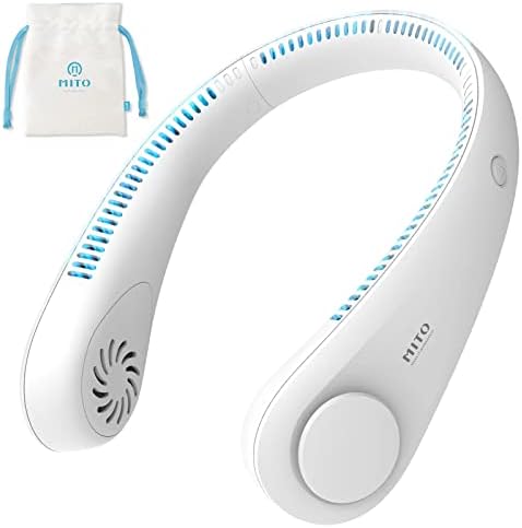 Portable Hanging Neck Fan,4000 mAh Battery Operated Bladeless Neck Fan ...