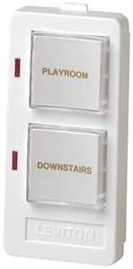 Leviton 16450-2W DHC 2 Button, 2 Address, On/Off Wall Mounted ...