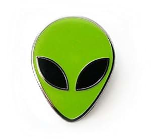 Amazon.com: Pinsanity Green Alien Head Enamel Lapel Pin: Jewelry