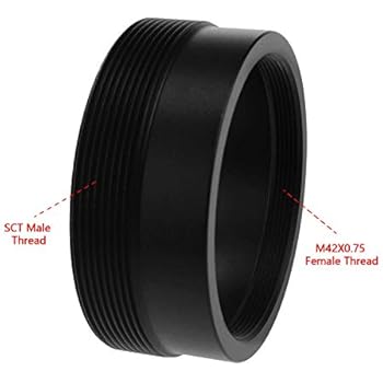 Amazon.com : Astromania M42X0.75 Female to SCT Male Thread (2", 24 TPI) Telescope Adapter ...