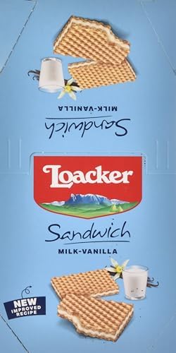Loacker Sandwich Wafer With Milk And Vanilla Cream, 25 X 25G - Pack of ...