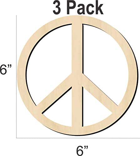 Amazon.com: Peace Sign Wood Cutout Shape - 6 inch Peace Signs. DIY ...