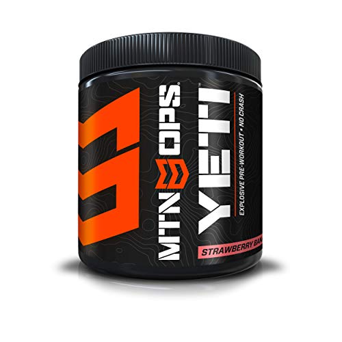 MTN OPS Yeti Monster Pre-Workout Powder Energy Drink, 30-Serving Tub ...