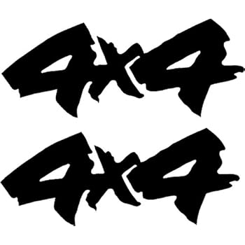 Amazon.com: 4 X 4 Four Wheel Drive Decals Stickers 2 in Color Black ...