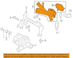 Amazon.com: Volkswagen 03L 121 132 AA, Engine Coolant Outlet Flange ...