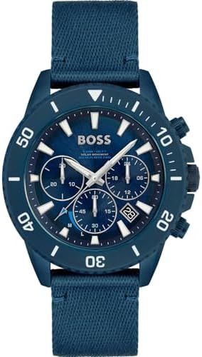 سعر BOSS Chronograph Quartz Watch for Men with Blue Ocean Plastic ...