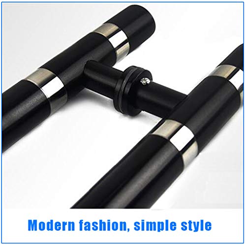 Buy LHL-DD Door Handle, Black Barn Door Handle Stainless Steel Sliding ...