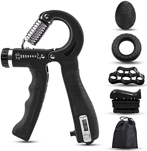 5 Pack Hand Grip Strengthener Trainer Kit with Counter - Neotimely Hand ...