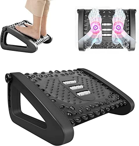 Ebda Goods Ergonomic Foot Rest Under Desk, 6 Heights Adjustable Under ...