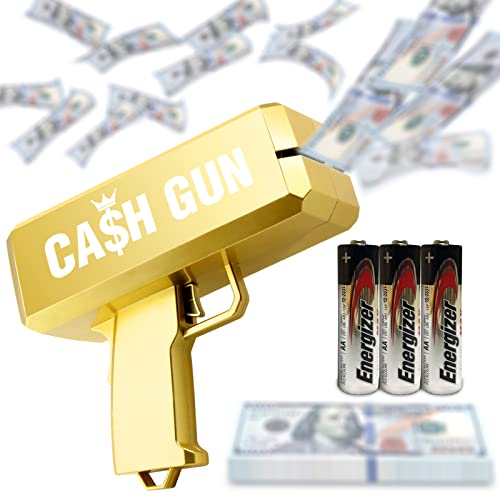 Gold Money Gun Shooter 201 PCS Prop Money - Fake Guns for Movies Party ...