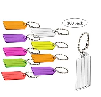 Amazon.com : Lucky Line 10100 Colored Key Tag with Ball Change Display ...