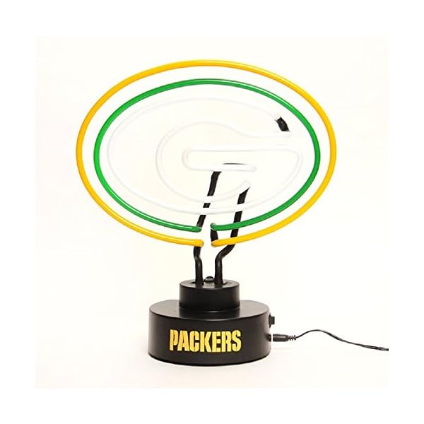 The Memory Company Green Bay Packers Neon Logo Desk Table Lamp Light ...