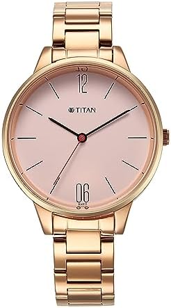 Titan Workwear Analogue Rose Gold Round Dial Rose Gold Stainless Steel ...