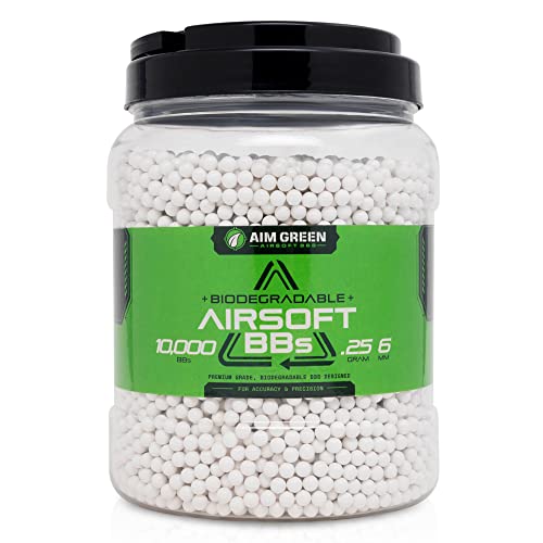 Aim Green Biodegradable Airsoft BBS, Premium-Grade 6mm Airsoft BBS, 0. ...